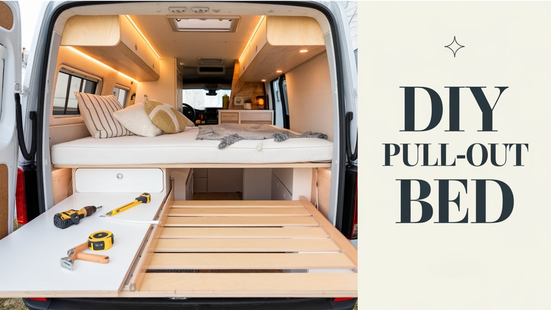 Easy DIY Pull-Out Bed for Your Camper Van - Glamping Or Camping